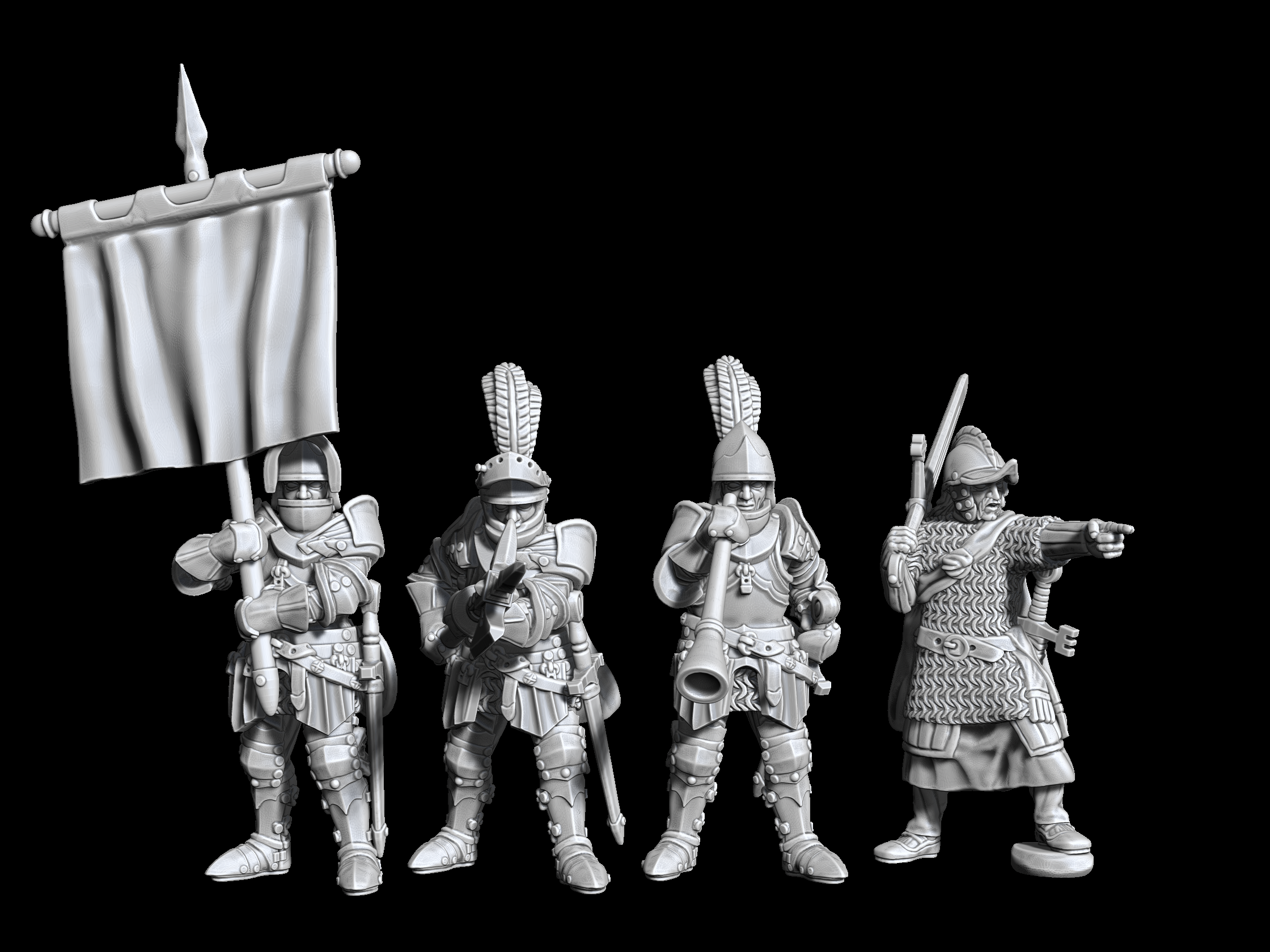 Anglo-Scots Foot Command STLs - Wargames Delivered